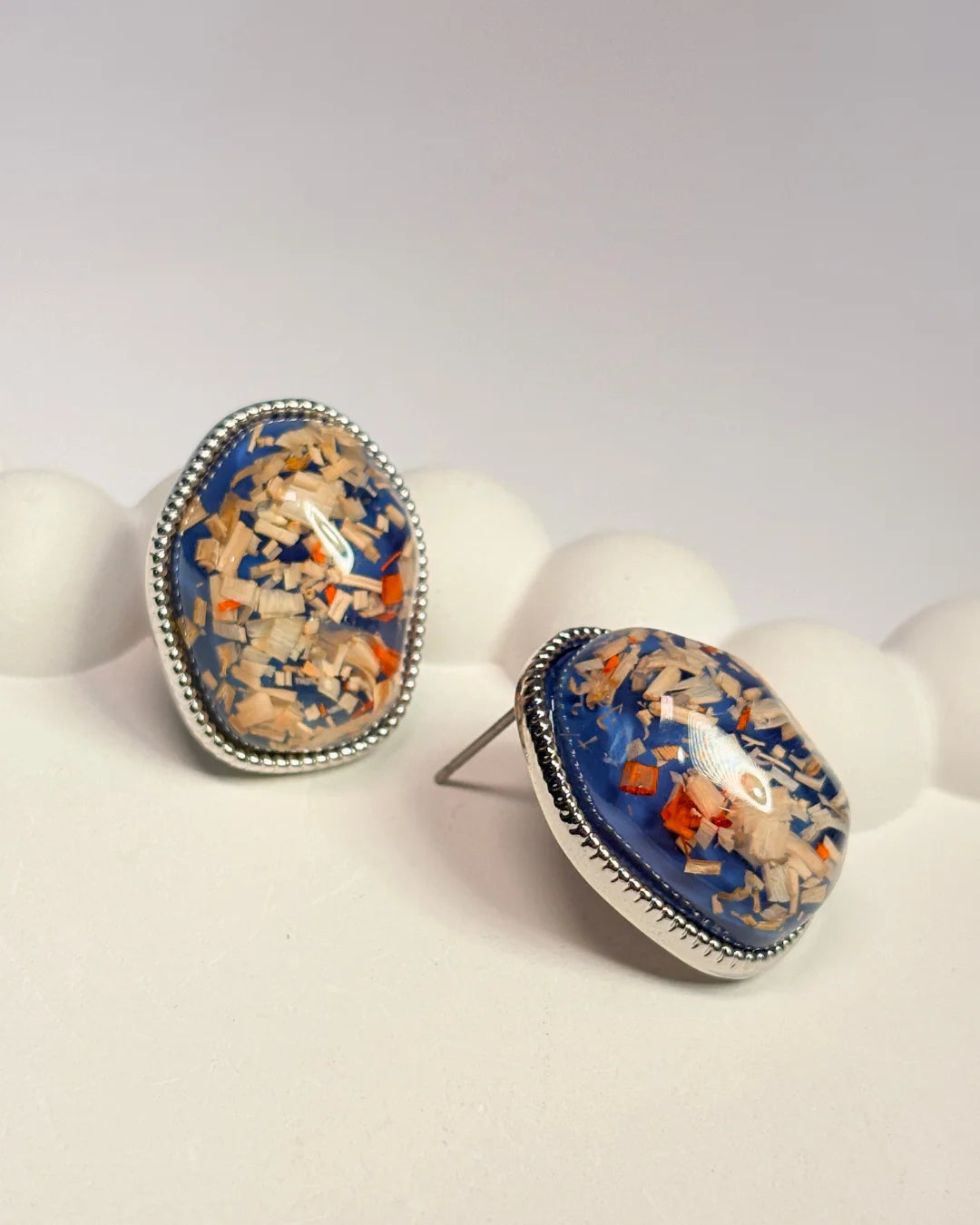 Blue Shimmer Studs – Hazel